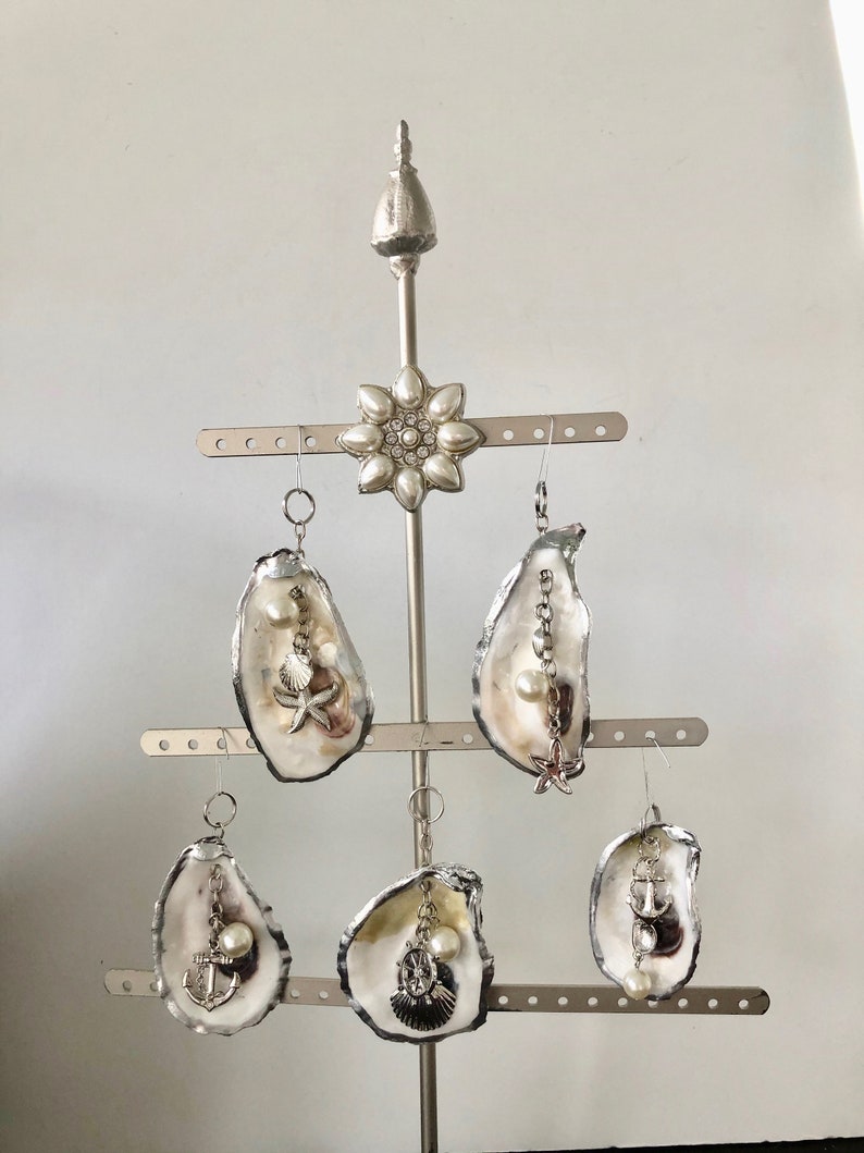 Oyster Shell Nautical Theme Christmas Ornament With Anchor and - Etsy