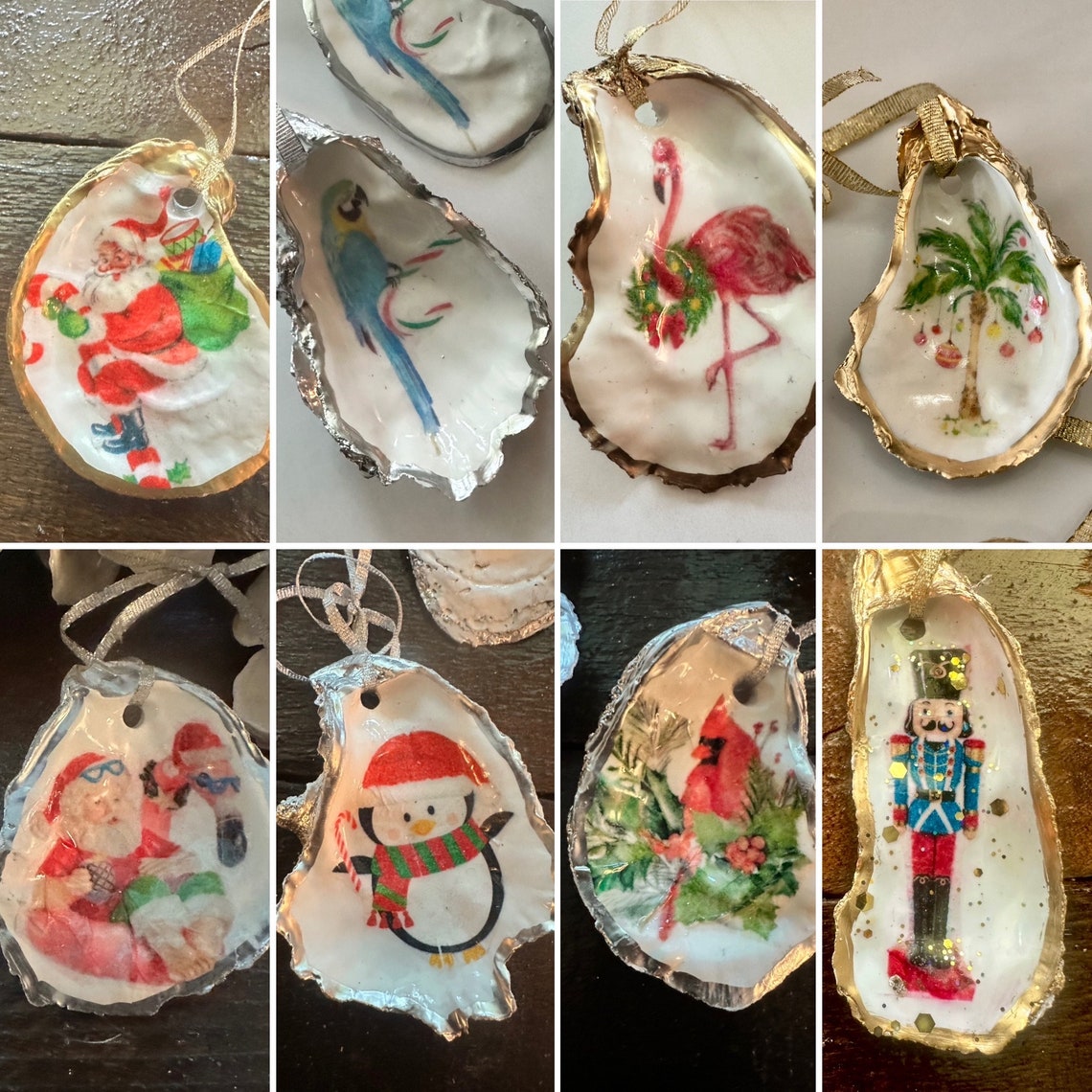 Scallop Shell Christmas Tree Ornament Coastal Christmas Elegant Modern ...