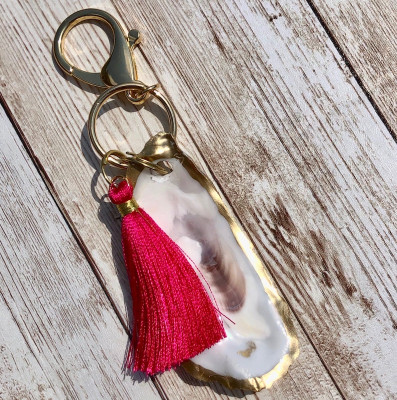 Oyster Shell Key Chain Custom Oyster Shell Key Fob Shell | Etsy