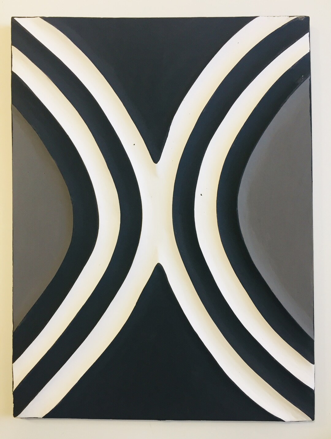 Rwandan Handicraft Painting With Black and White Geometric Patterns - Etsy