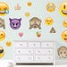 EMOJIS Wall Art Sticker Kit Decal Mural Graphics Emoticons Smiley Faces ...
