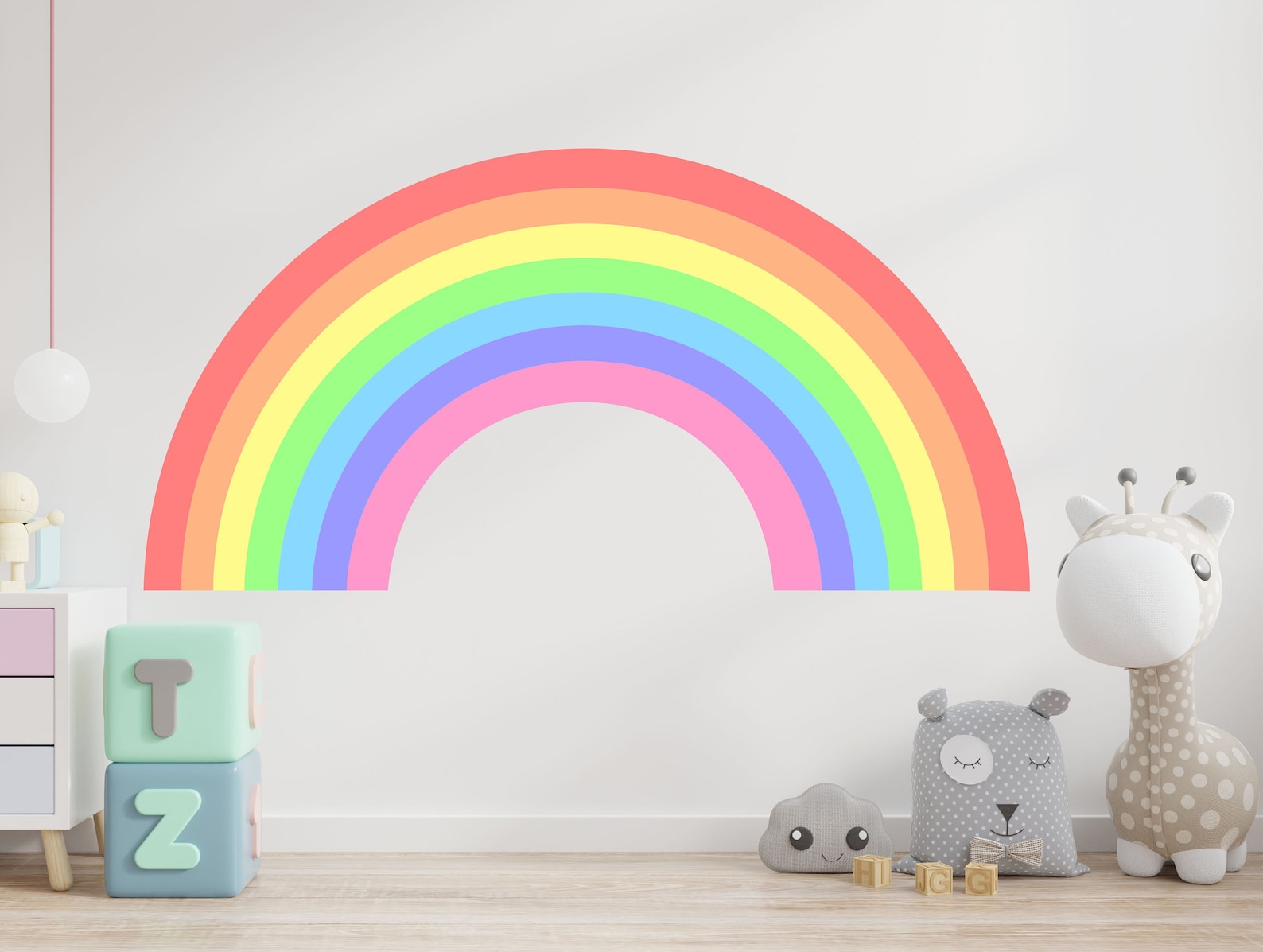 PASTEL RAINBOW Wall Sticker Decal - Etsy