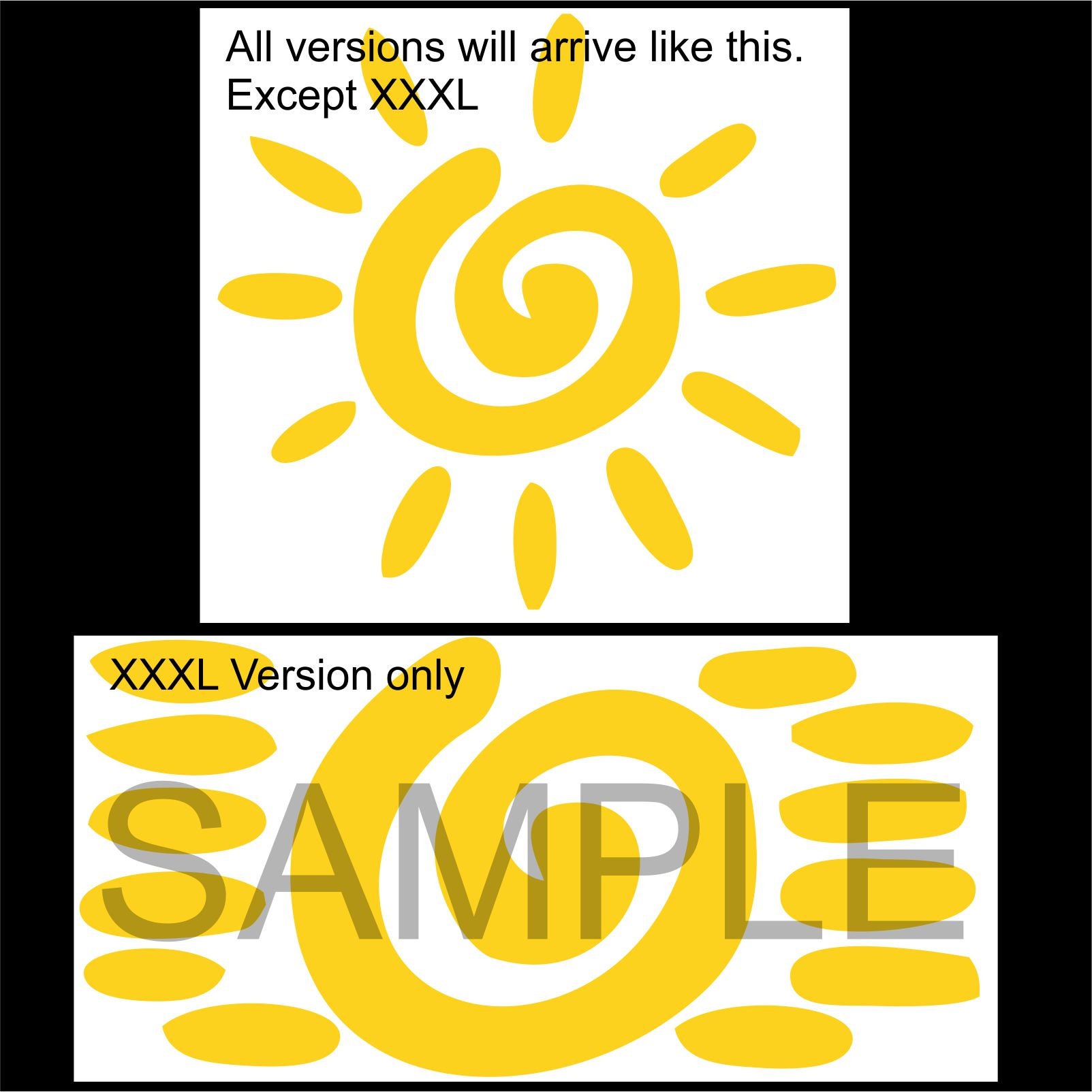 SUN Sunshine Yellow Wall Sticker Summer Holiday Happy Decal - Etsy