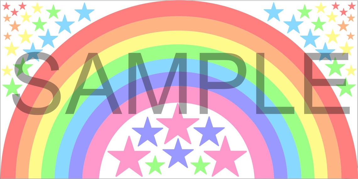 PASTEL RAINBOW & STARS Wall Sticker Nursery Decor Decal - Etsy