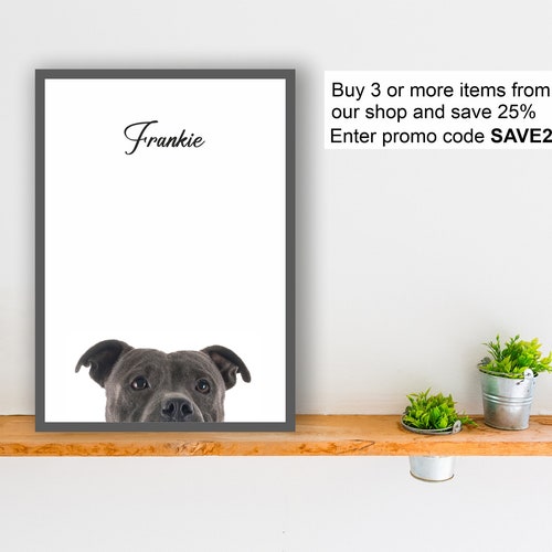 Staffordshire Bull Terrier Art Print Staffy Art Print - Etsy UK