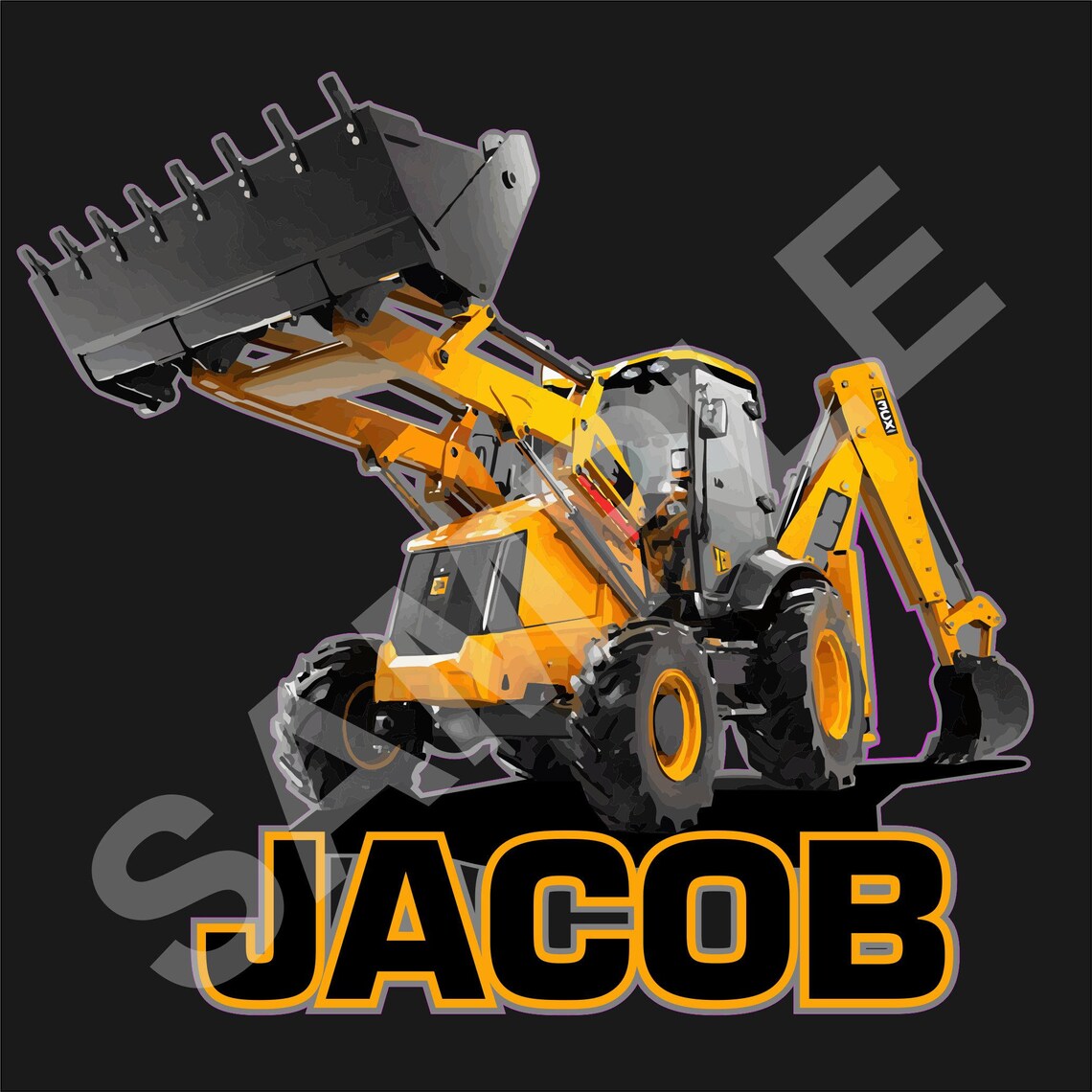 DIGGER PERSONALISED Wall Sticker Boy's Bedroom Decor Decal - Etsy