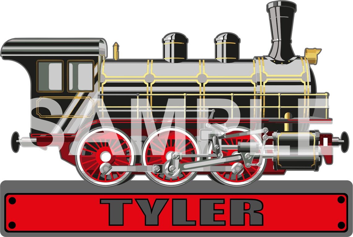 TRAIN ENGINE PERSONALISED Wall Sticker Boy's Bedroom Decor - Etsy
