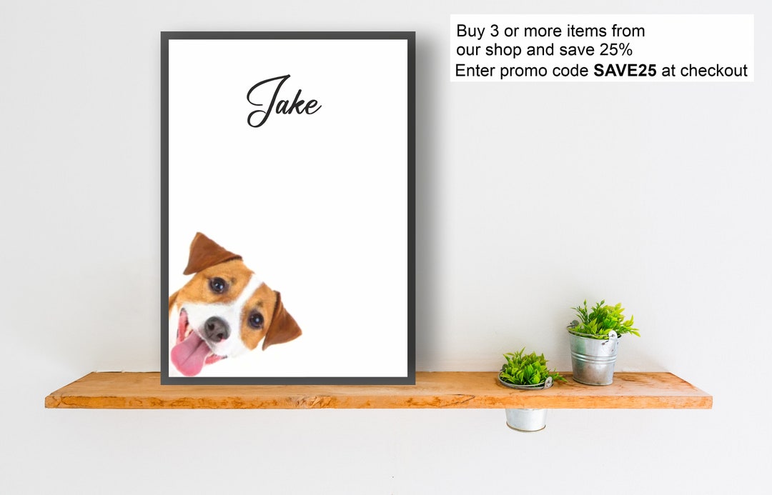 Jack Russell Personalised 2 Print Poster Wall Art Peeper Gift - Etsy