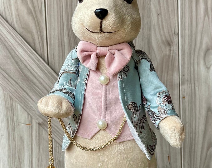 Elegant Velvet Bunny From Regency, Spring Dapper Rabbit, Easter Holiday ...