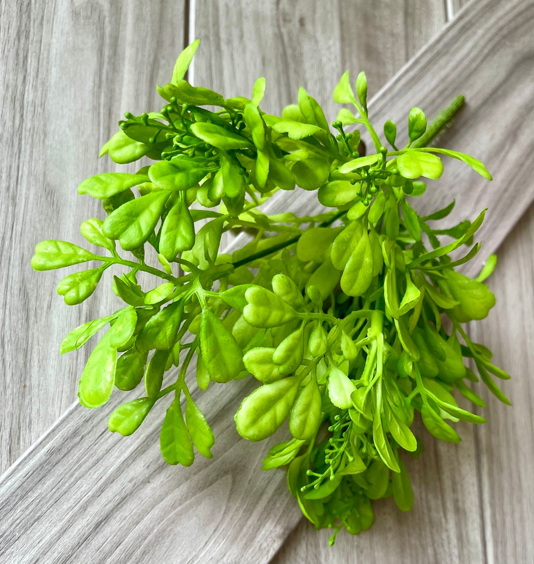 SET OF 2, 10 Faux Leaf, Faux Odorata Bush, Faux Leaf Spray, Faux ...