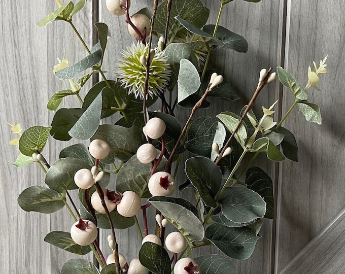 18 Berry Bush, Faux Berry Bush, White Berry Spray, Wedding Berry Spray ...