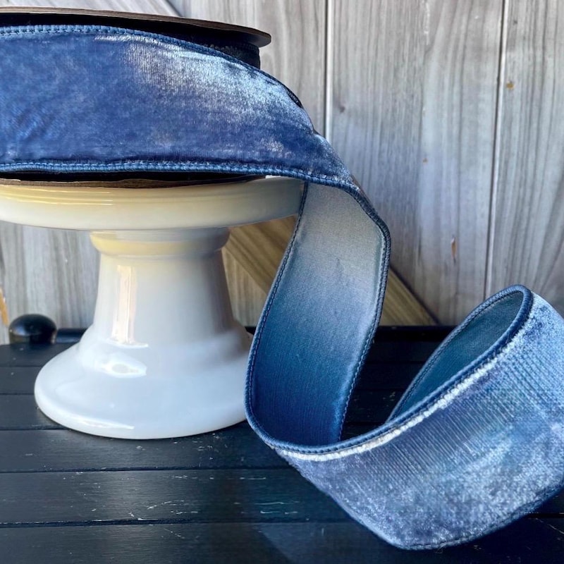Blue Velvet Ribbon - Etsy
