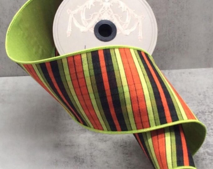 D Stevens, 10 Yards, 4 Inch Wired Ribbon, Solar Flare Ribbon, Stripe ...
