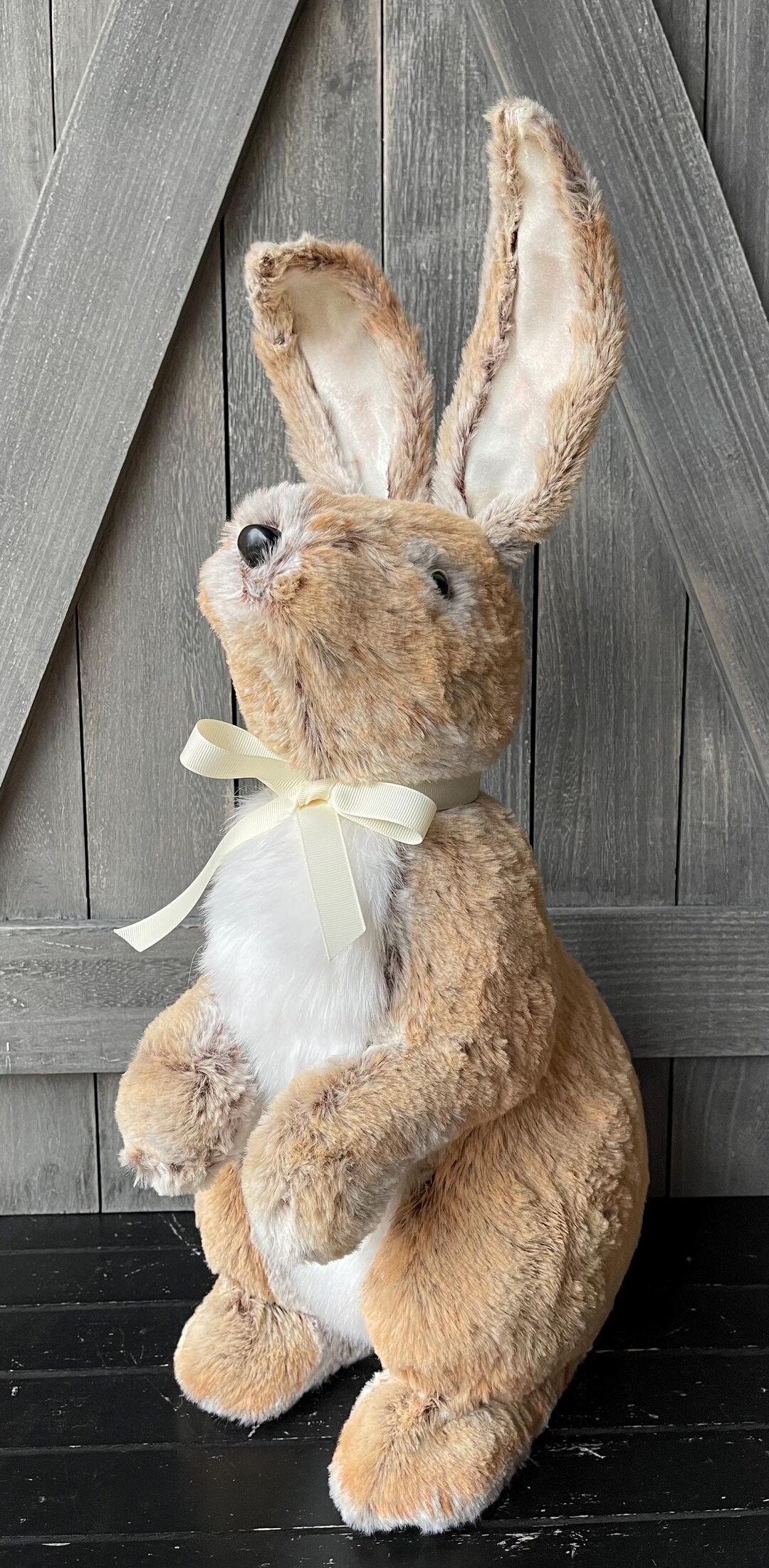 Regency, 22" Bunny Rabbit, Faux Fur Bunny, Sitting Bunny Rabbit, Bunny ...