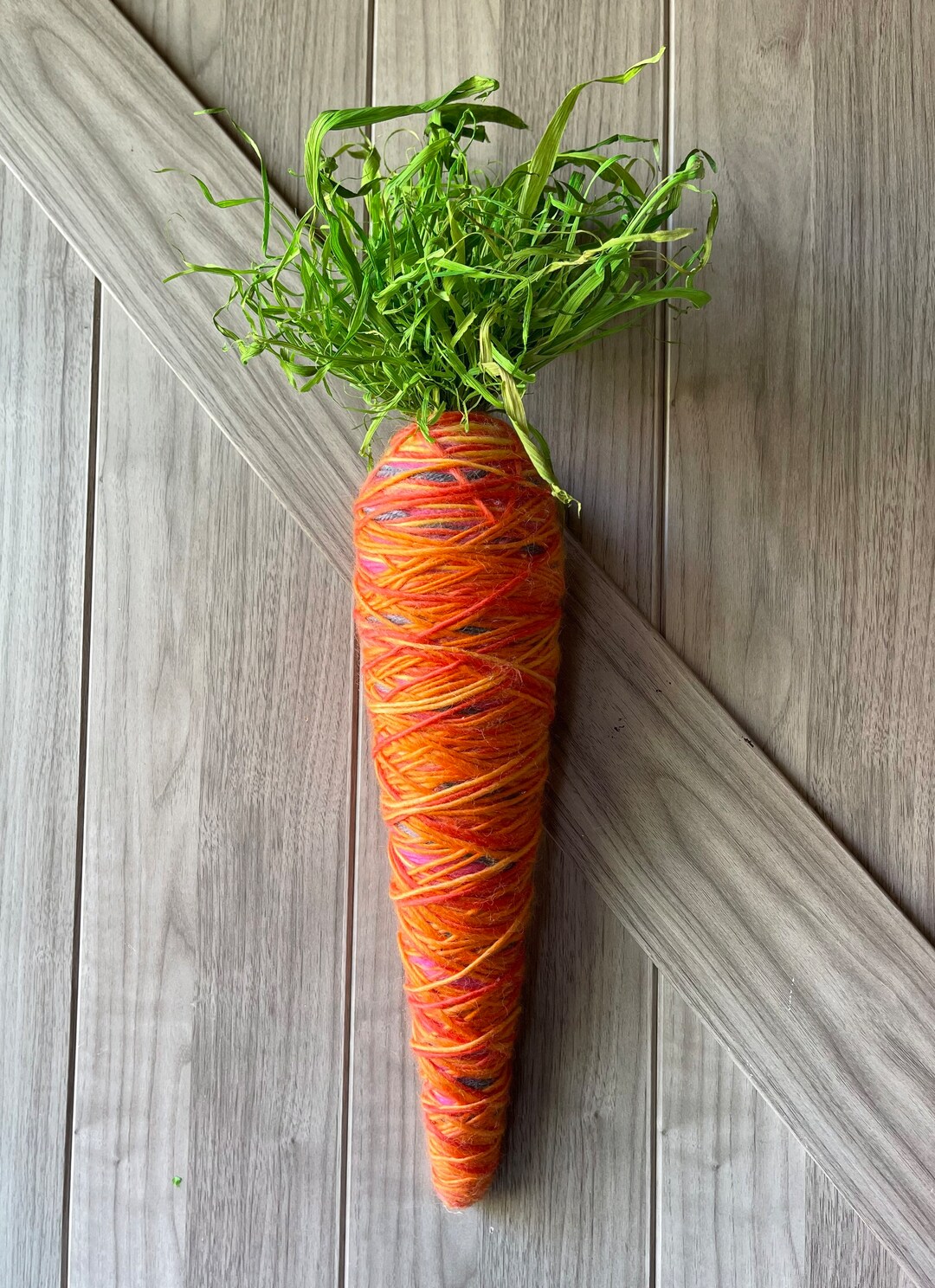 21" Yarn Carrot, Orange Yarn Carrot, Carrot Home Decor, Yarn Carrot ...