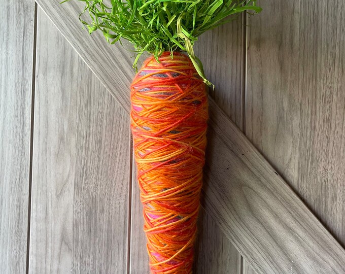 21" Yarn Carrot, Orange Yarn Carrot, Carrot Home Decor, Yarn Carrot ...