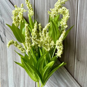 18 Heather Bush, Faux Filler Spray, Beige Filler Bush, Cream Heather ...