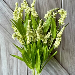 18 Heather Bush, Faux Filler Spray, Beige Filler Bush, Cream Heather ...