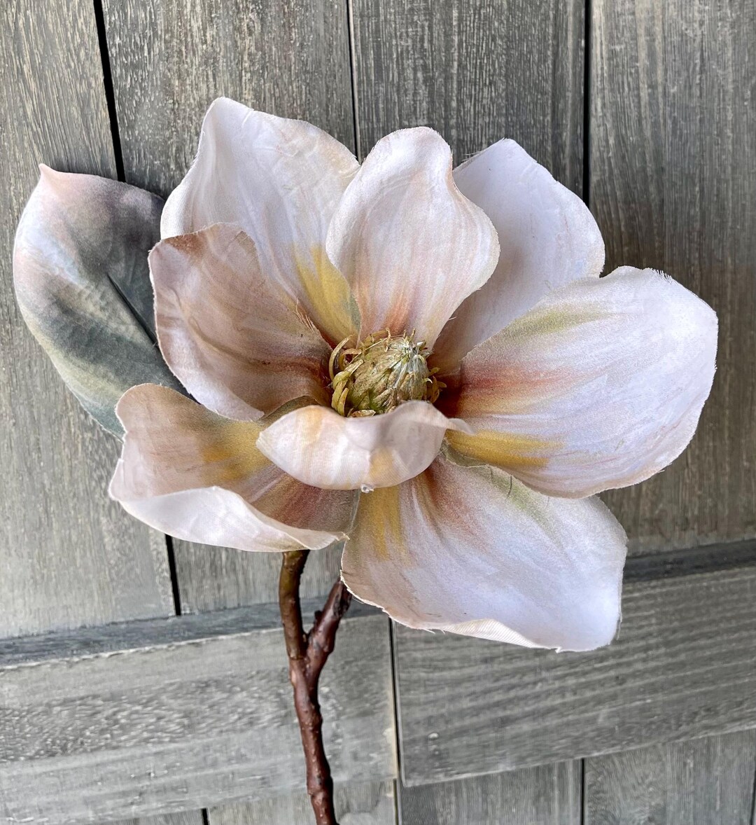 Faux Magnolia, Magnolia Stem, Faux Beige Magnolia, Faux Magnolia Stem ...