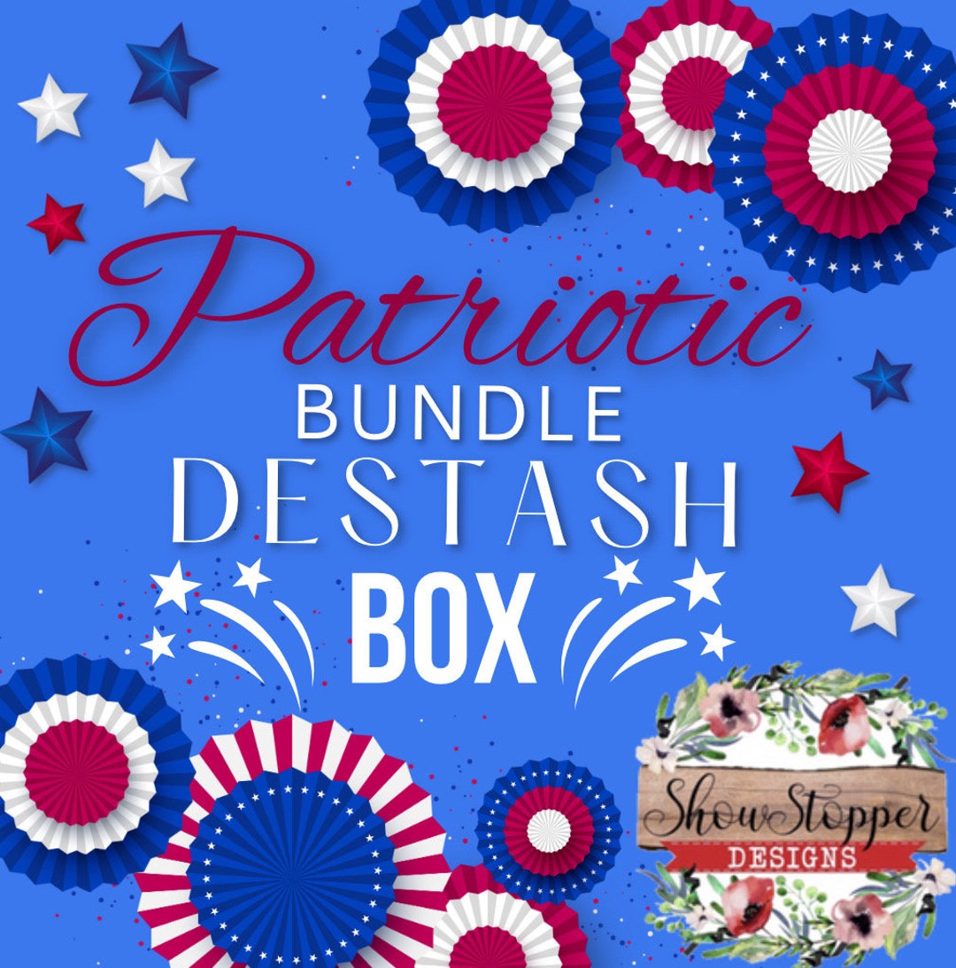Holiday Destash Box, Patriotic Destash Box, Bundle Destash Box, Destash ...