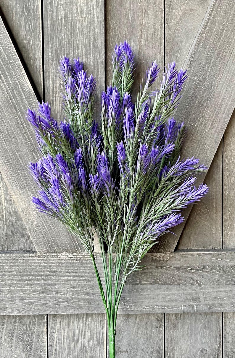 Faux Purple Spike Bush, Wildflower Spray, 17 Inch - Etsy
