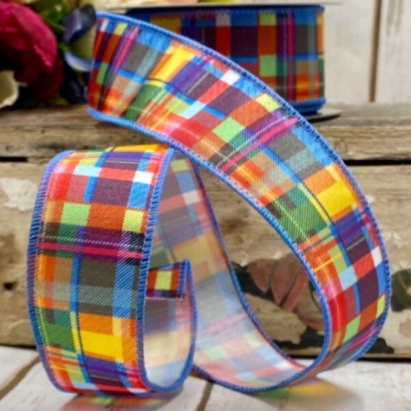 Yellow Plaid Ribbon - Etsy