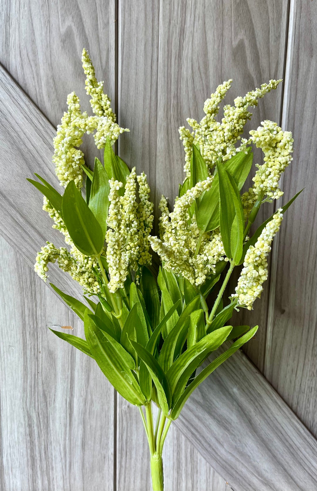 18 Heather Bush, Faux Filler Spray, Beige Filler Bush, Cream Heather ...