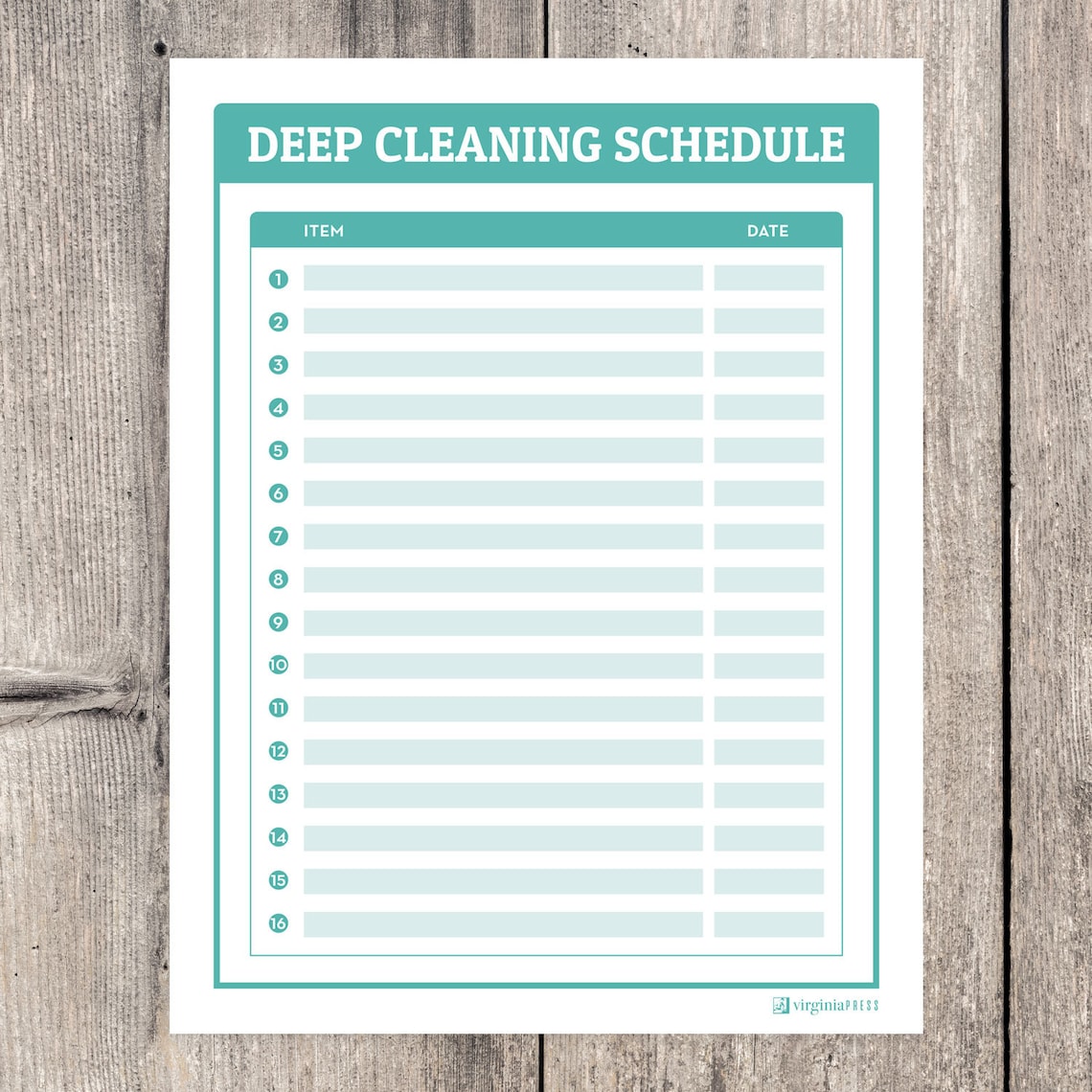 Cleaning Checklist Deep Clean, Clean Schedule, Cleaning Printable ...