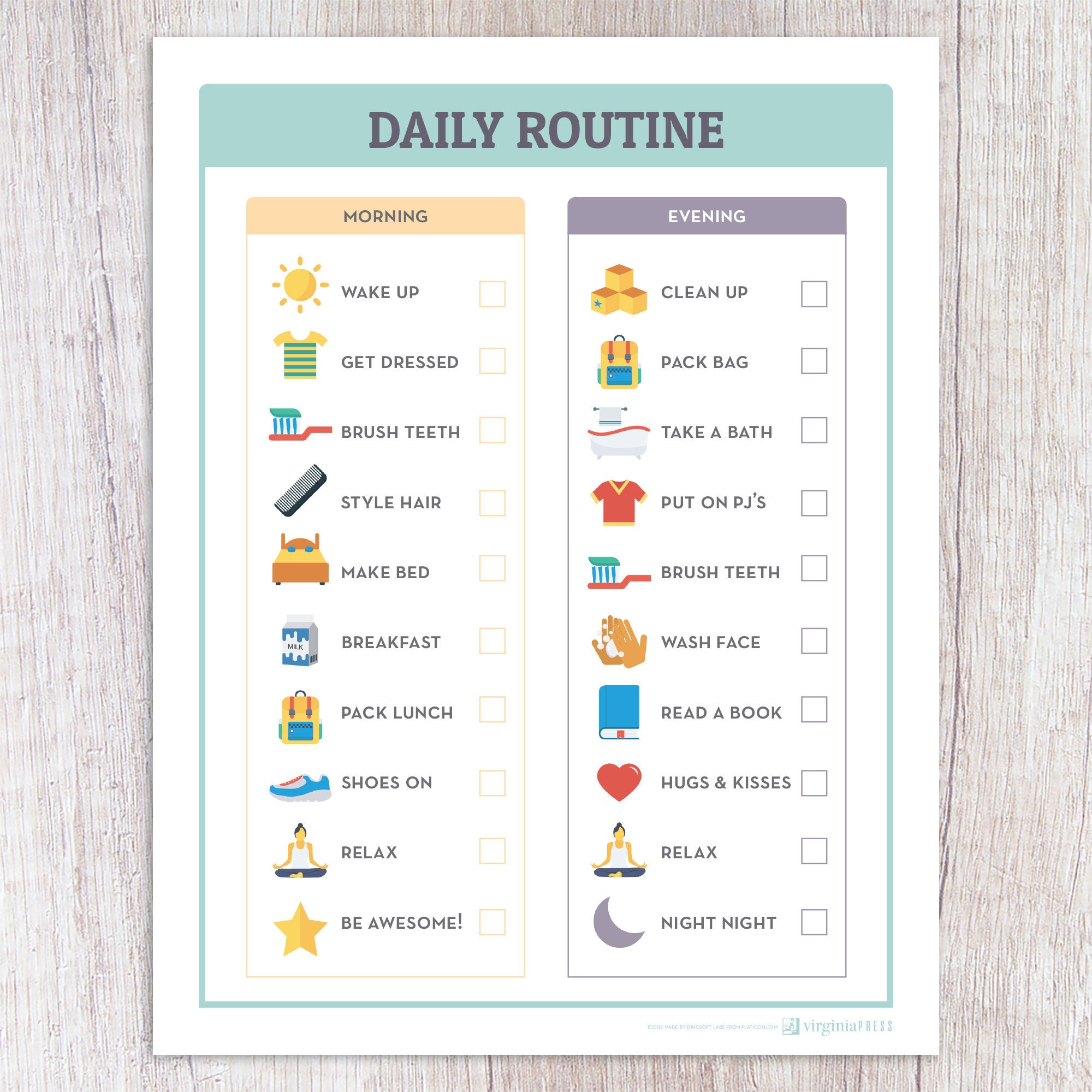 Morning Routine Kids Morning Routine Printable, Morning Routine Chart ...