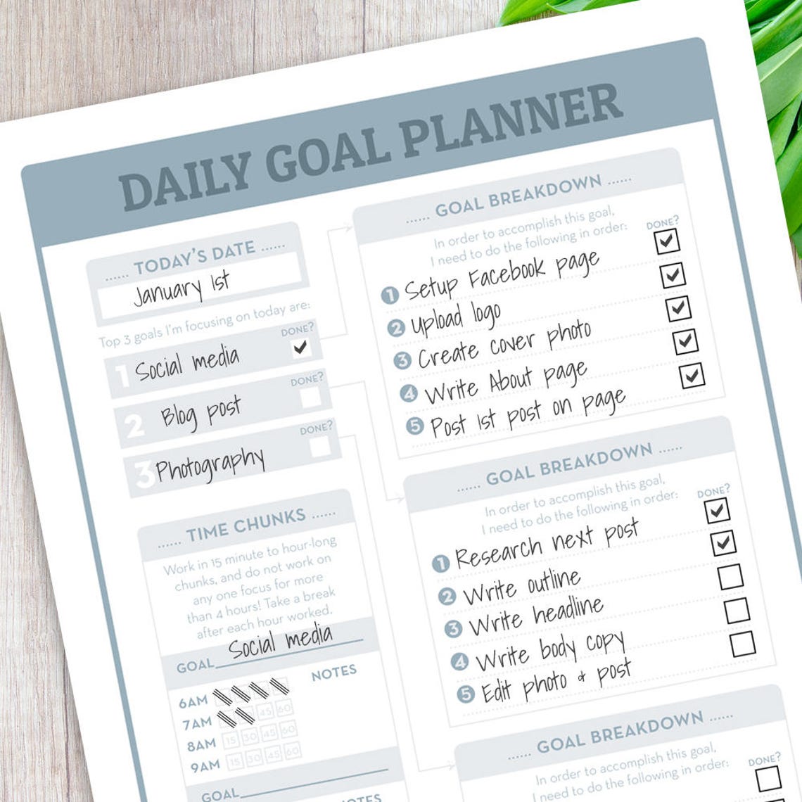 Goal Planner Printable | Goal Tracker, Goal Planner, Goal Planner ...