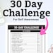 30 Day Challenge | 30 Day Challenge Printable, 30 Days to Calm, Self ...