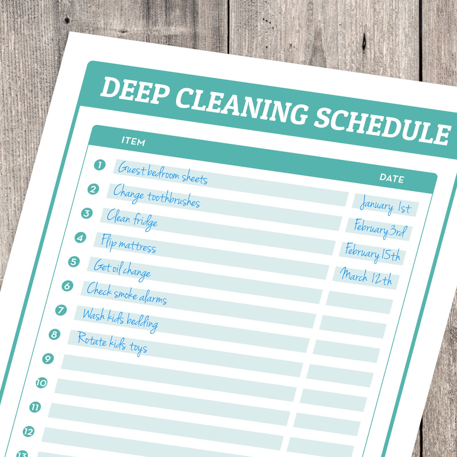 Cleaning Checklist Deep Clean, Clean Schedule, Cleaning Printable ...