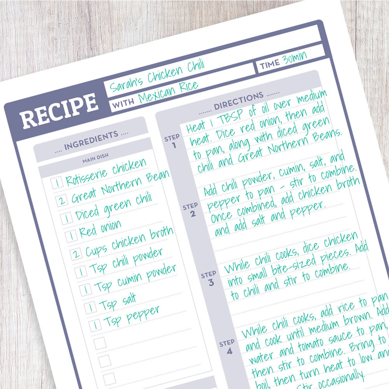 Blank Recipe Card Recipe Card, Recipe Template, Blank Recipe Cards ...