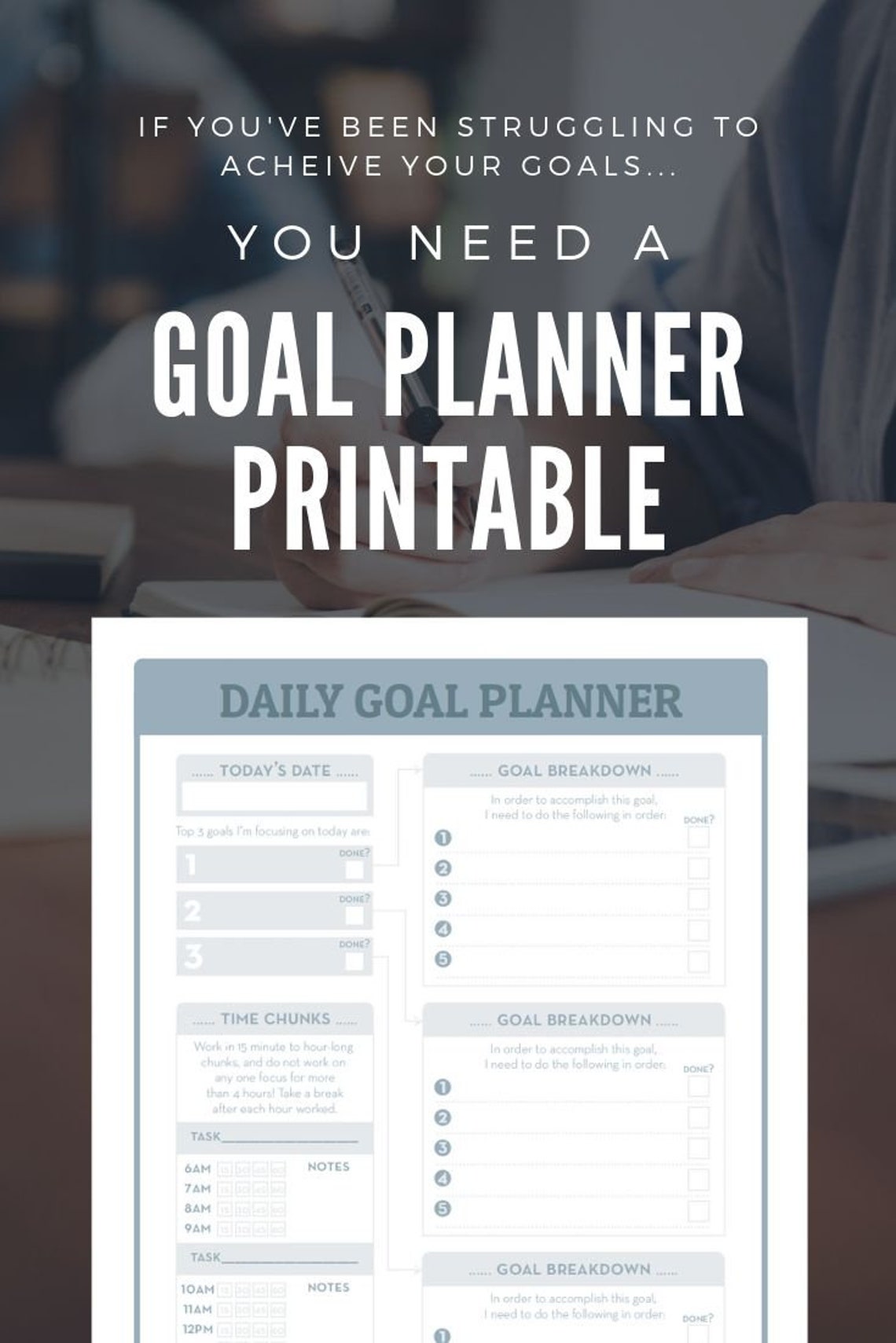 Goal Planner Printable Goal Tracker, Goal Planner, Goal Planner ...