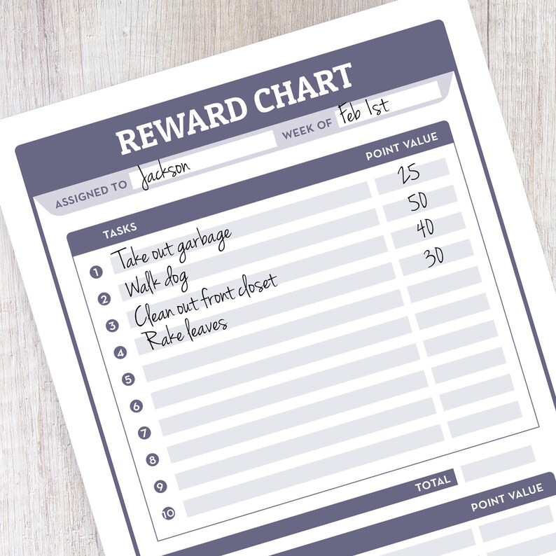 Kids Reward Chart | Kids Reward System, Reward Chart for Kids, Reward ...