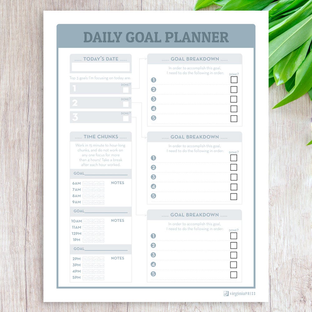 Goal Planner Printable | Goal Tracker, Goal Planner, Goal Planner ...