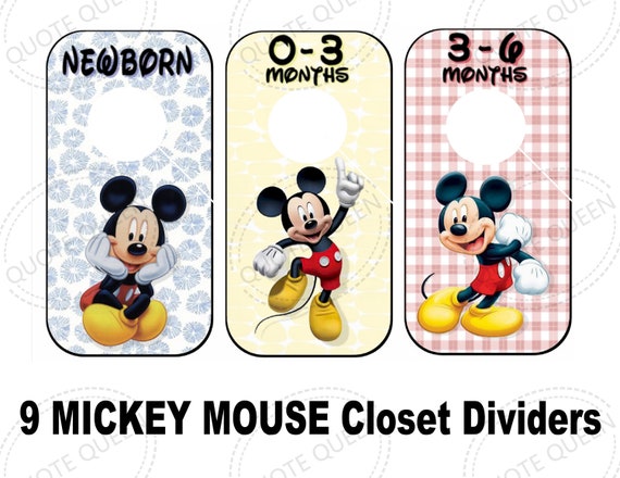 Disney Babies Mickey Mouse Mouse Closet Dividers Baby - Etsy