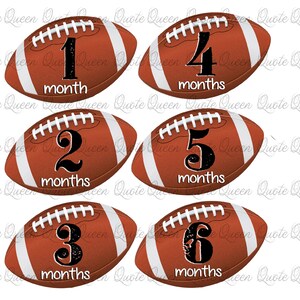 Football Monthly Stickers, Onesie Stickers, Monthly Baby Stickers ...