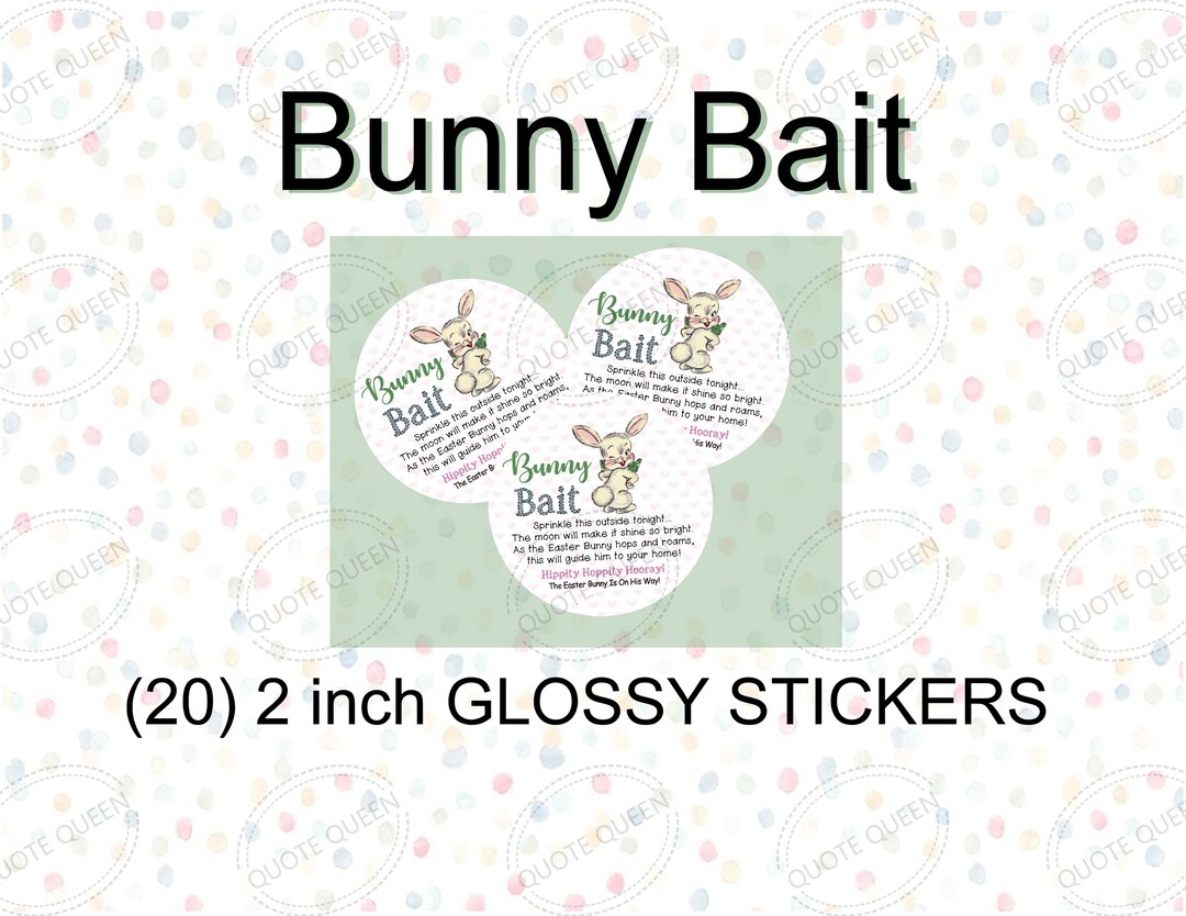 EASTER Bunny Bait Stickers/labels, Bunny Bait, Label, Easter Labels ...