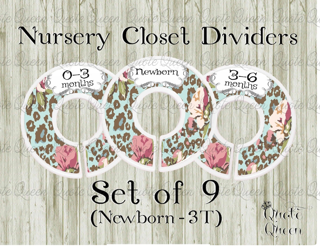 Animal Print and Floral Clothes Dividers, Closet Dividers, Leopard ...