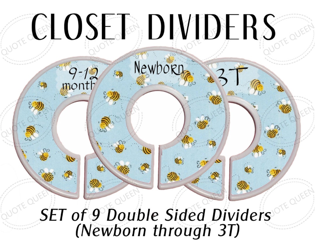 9 Baby Bees Nursery Closet Organizers Dividers Newborn-3t, Bee Closet ...