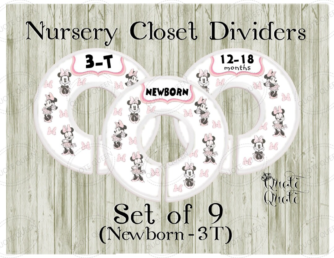 Minnie Mouse Closet Dividers, Minnie Mouse,disney Minnie,pink Minnie ...