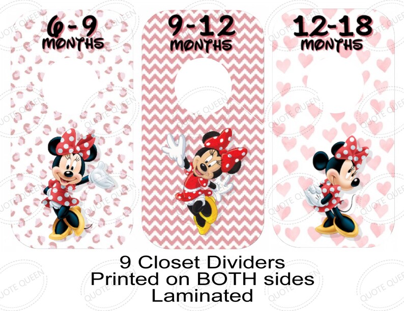 Minnie Mouse Closet Divider, 6.75 X 3.5 Inches, Closet Dividers, Baby ...