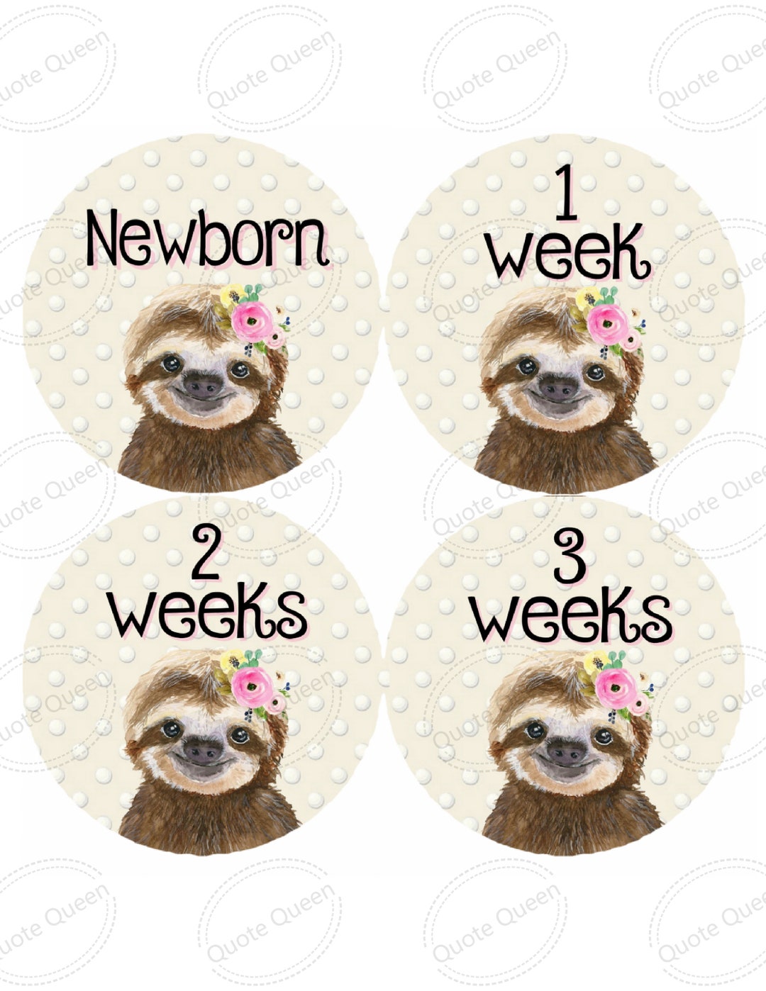 REGALO GRATIS, Sloths Monthly Stickers, Sloths Monthly Stickers, Sloth ...