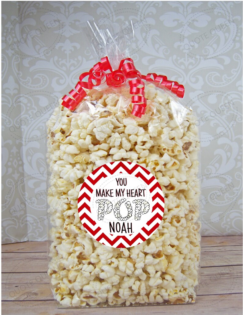 20 Popcorn Stickers Glossy Round Stickers 2 Inch | Etsy