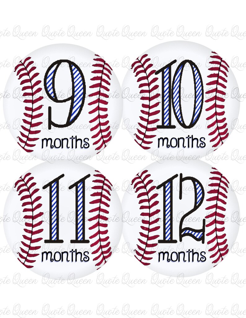 FREE GIFT, Monthly Stickers Baseball, Baseball Stickers, Baby Boy ...