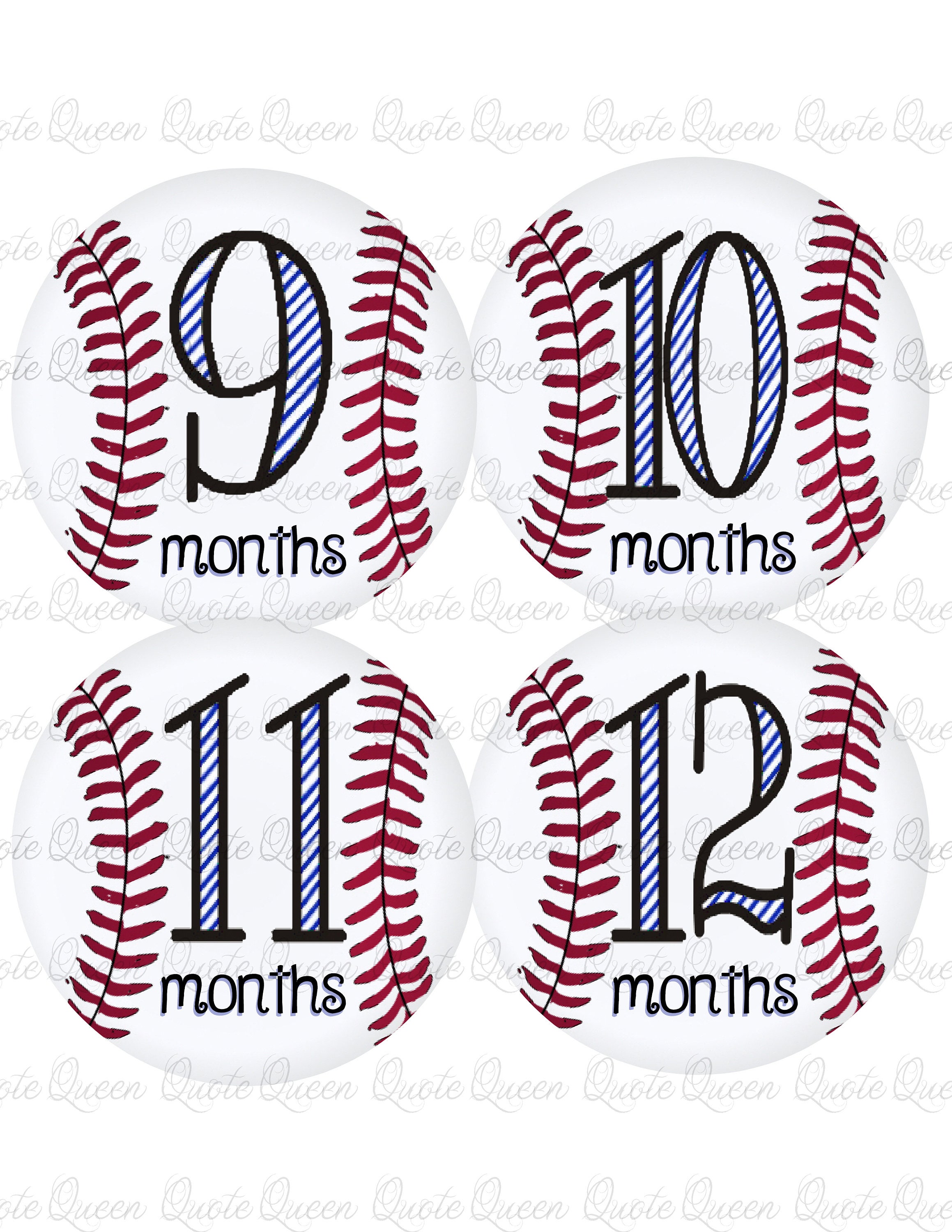 FREE GIFT Monthly Stickers Baseball Baseball Stickers Baby | Etsy
