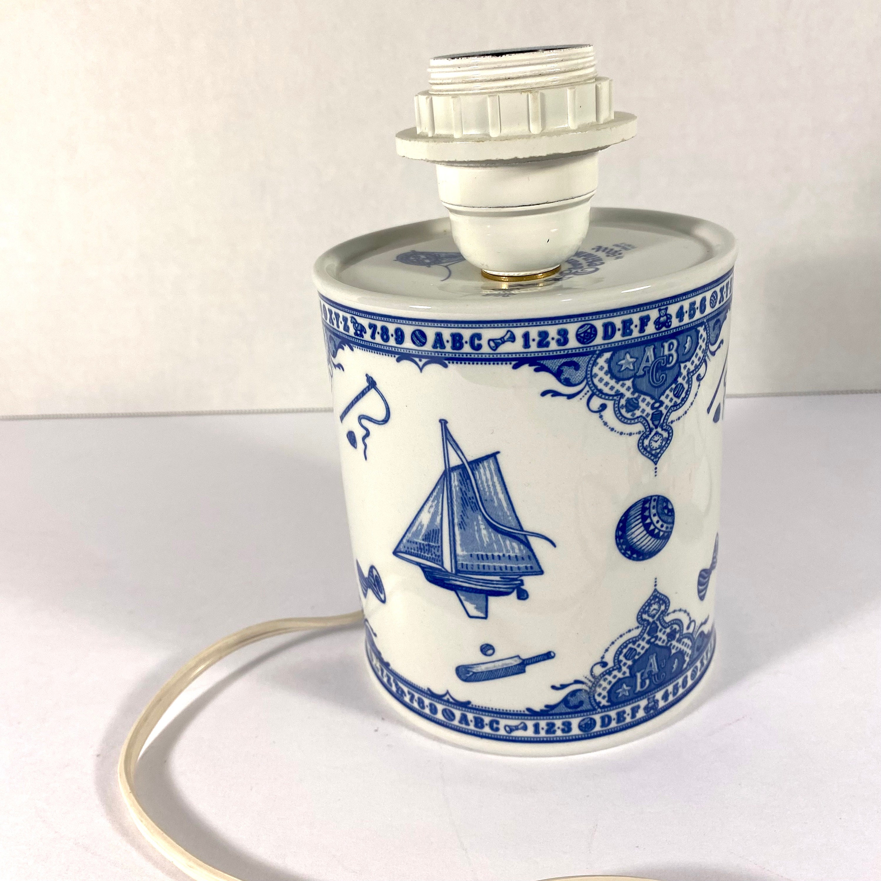 Spode Edwardian Childhood Collection Blue and White Imperial Ware Lamp ...