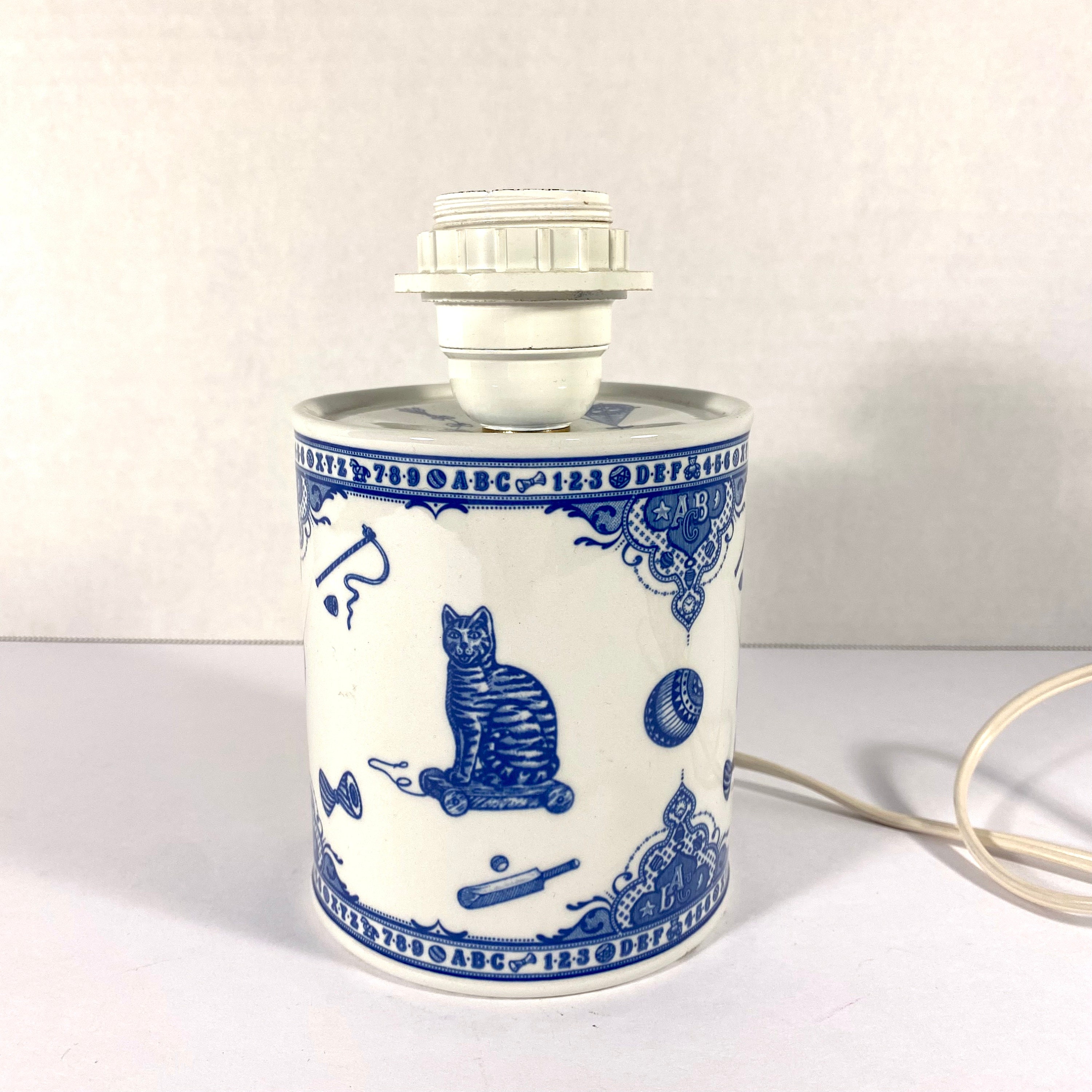 Spode Edwardian Childhood Collection Blue and White Imperial Ware Lamp ...
