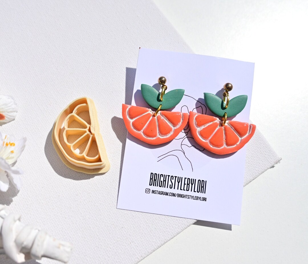 Orange Polymer Clay Cutters | Summer Clay Cutters | Fruit Clay Cutters ...